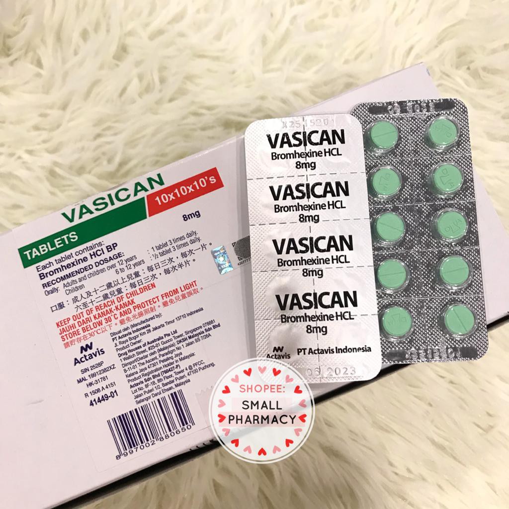 VASICAN 8mg Bromhexine 8mg 10 biji | Shopee Malaysia