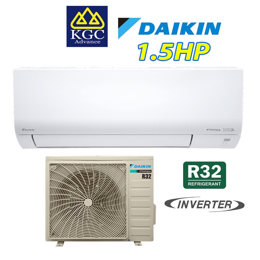 DAIKIN (1.5HP) R32 FTKF35BV1MF / RKF35AV1M Standard Inverter Air Conditioner (WIFI) | Shopee ...