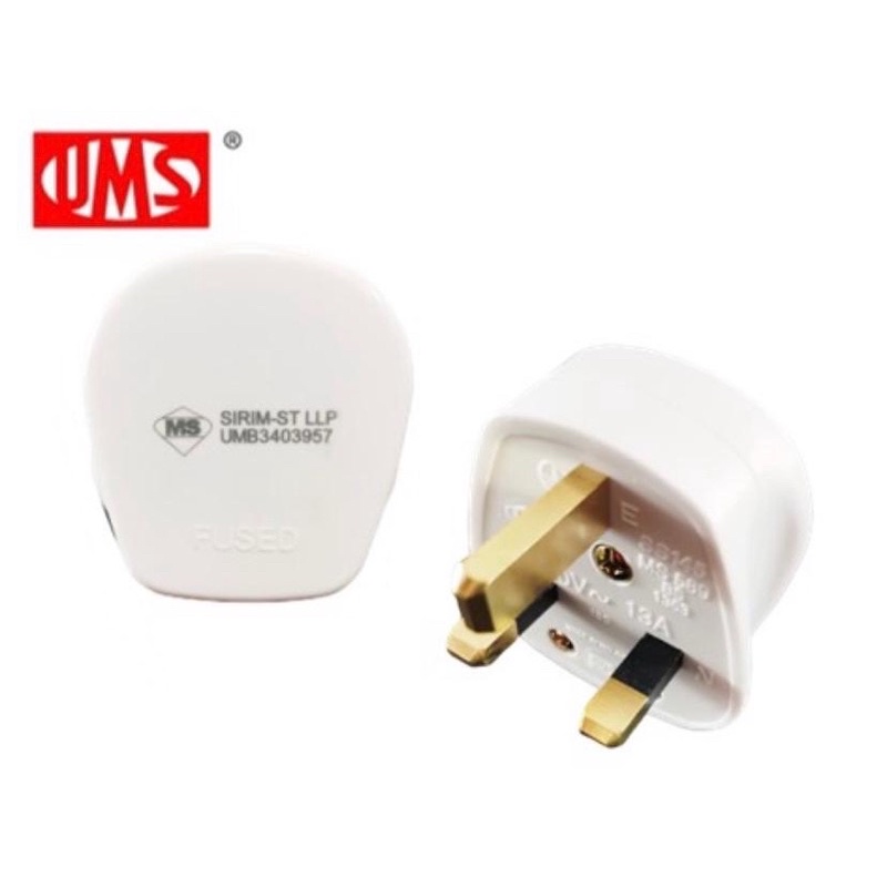 UMS 3 pin plug 13a model:PT130R-S | Shopee Malaysia