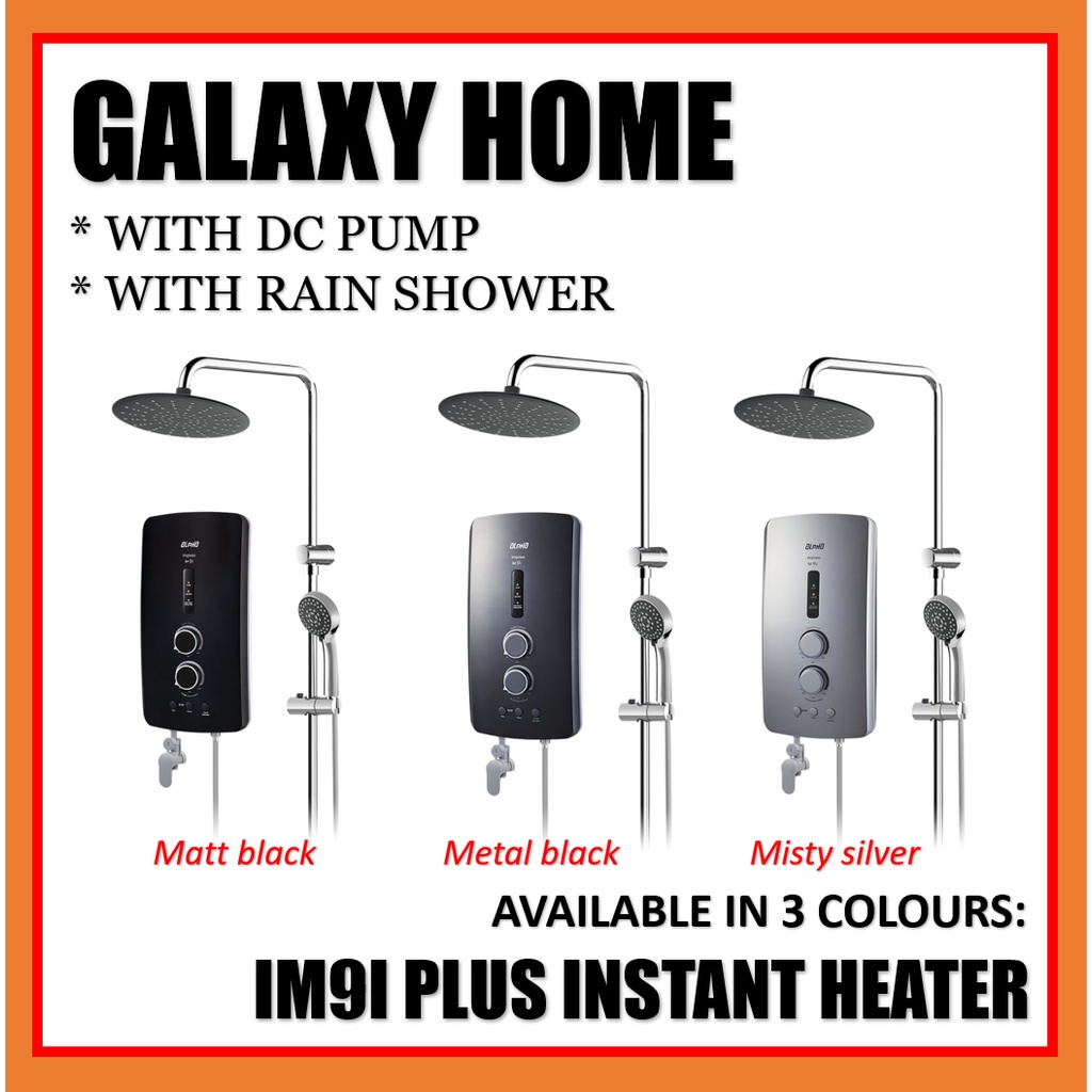 🔥FREE SHIPPING + FREE GIFT🔥 ALPHA IM9i Plus Rain Shower Instant Water Heater (DC Pump) IM9 ...
