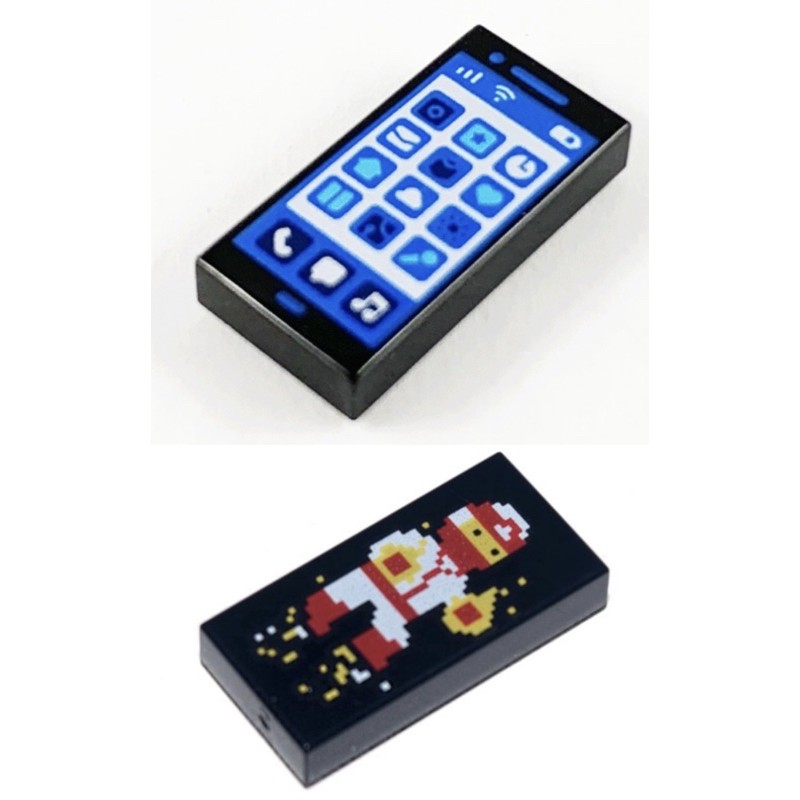 Lego Tile 1x2 Cell Phone / Video Game Ninja Pattern (3069bpb867 ...