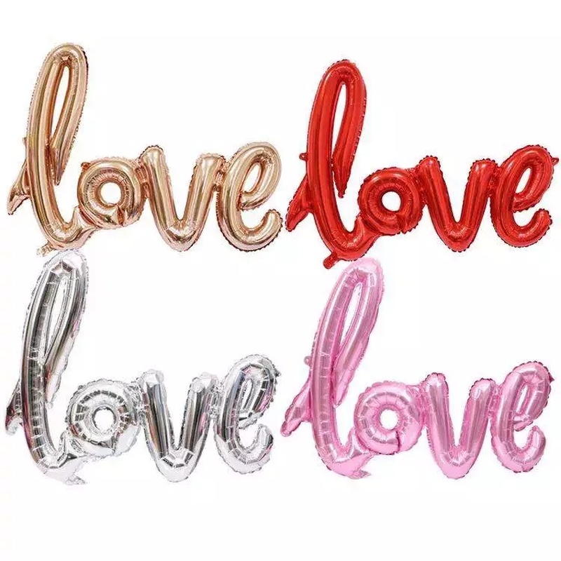 70*40cm Aluminum Foil Siamese Love Letter Balloon Decoration/ Foil Love ...