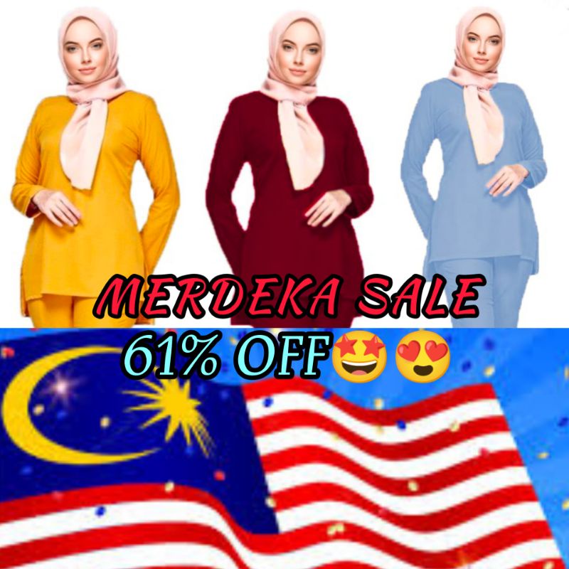 Anna Suit (S - 2XL) Warda Suit Murah /Muslimah Suit Blouse + Pants ...