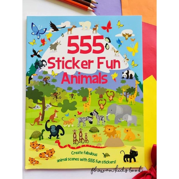 STICKER FUN BOOK. STICKER ACTIVITY BOOK FOR KIDS. ANIMALS STICKER BOOK ...