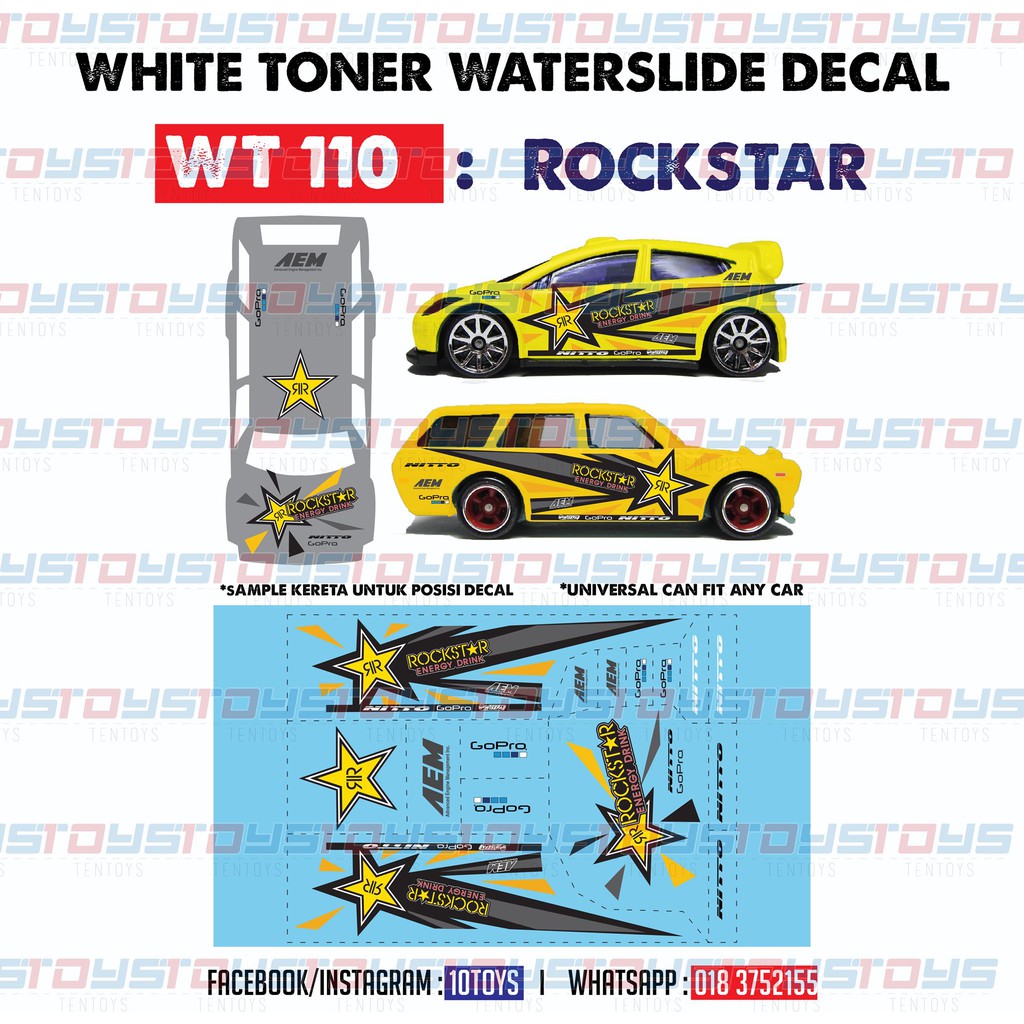 Hot Wheels white toner decal WT101 - WT120 | Shopee Malaysia