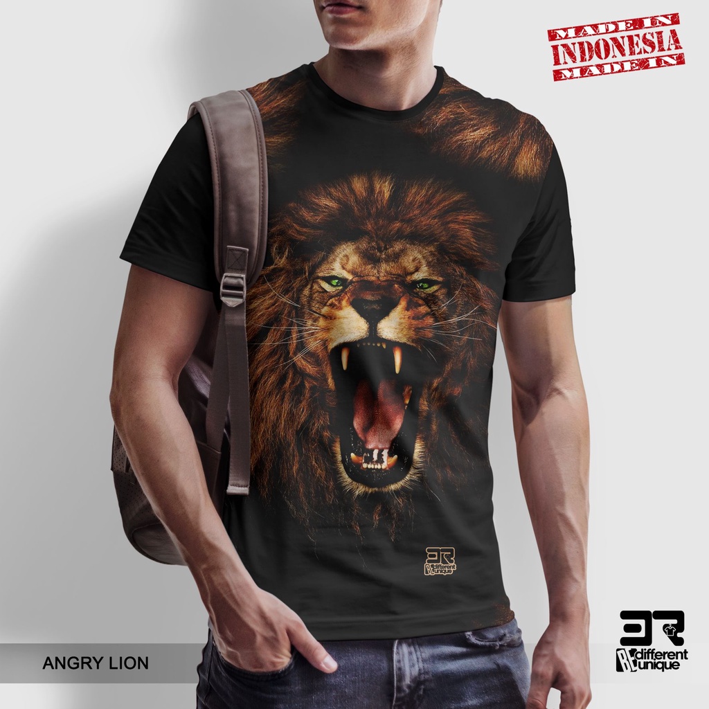 Angry LION ANIMAL PRINTING T-SHIRTS - ORIGINAL DISTRO CLOTHES WITH ...