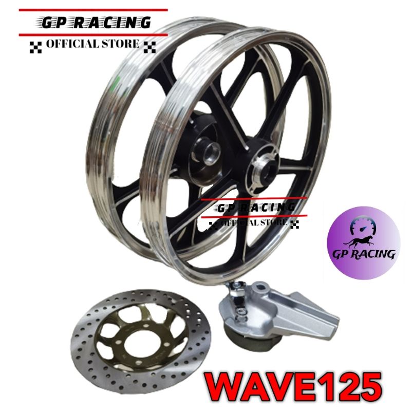 WAVE125 SPORT RIM 5 BATANG WITH HUB PANEL + DISC PLATE "GP RACING ...