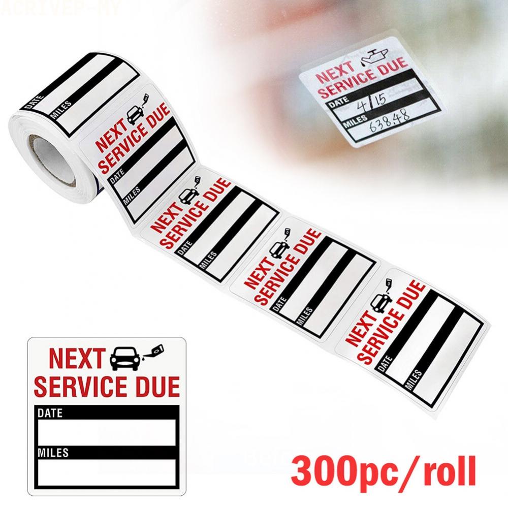 300PCS Oil Change Service Reminder Stickers Clear Window Lite Sticker ...