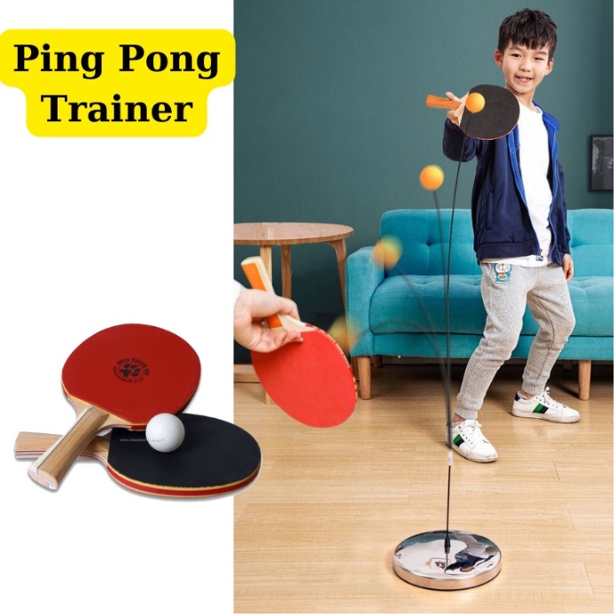 Ping pong Trainer indoor practice portable plastic table tennis trainer ...