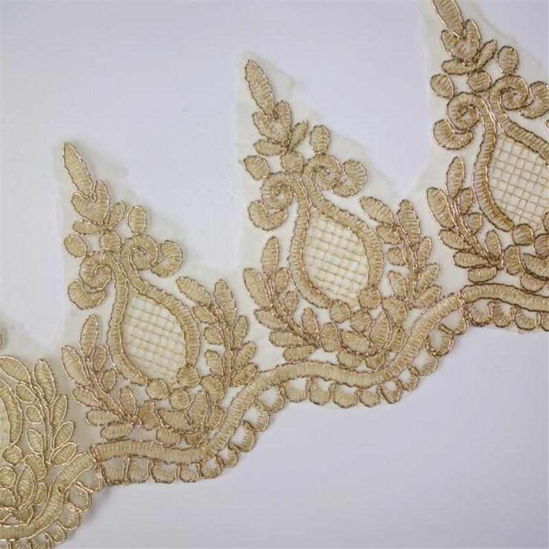 1 Meter Border Lace Gold Mesh Lace Trim Applique Trimming Luxury ...