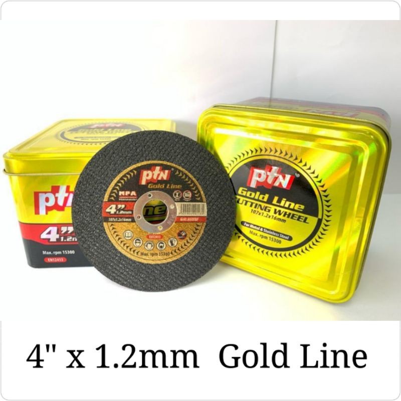 50 Pieces PTN 4" Gold Line, Gold, Green, Black Cutting Disc For Cutting ...