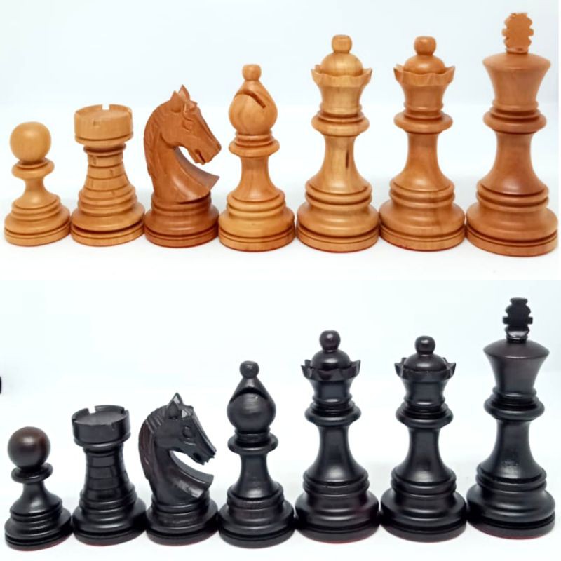 KAYU Sawo Wooden Chess Pieces Model Horse Bowing Minister 2 | Shopee ...
