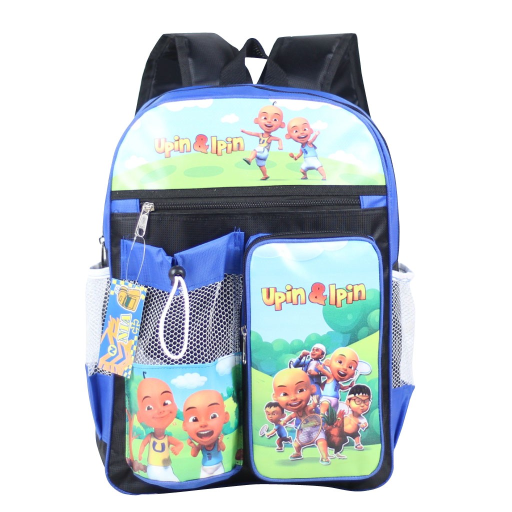 Cartoon Bag Children's Carrying Bag Upin Ipin Character Blue Color Mini ...
