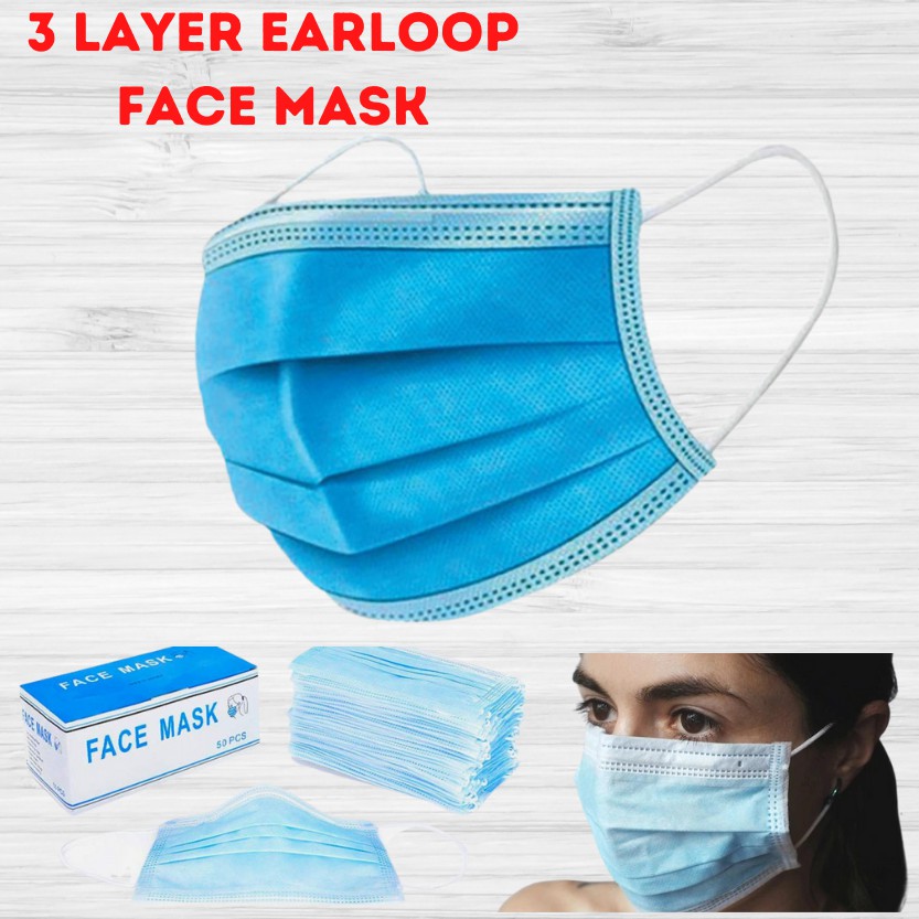 💥 3 LAYER EARLOOP FACE MASK 💥 Ready Stock | Shopee Malaysia