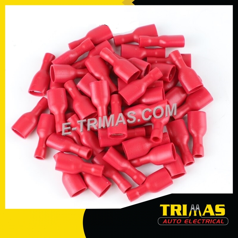 Fully Insulated Female Disconnects Terminal Red (10PCS) | Shopee Malaysia