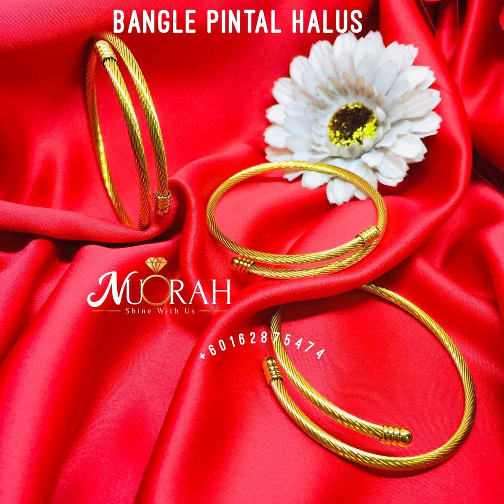 BANGLE PINTAL SABUT HALUS 🌹•Emas Korea Exclusive Design 💯 Mcm emas ...