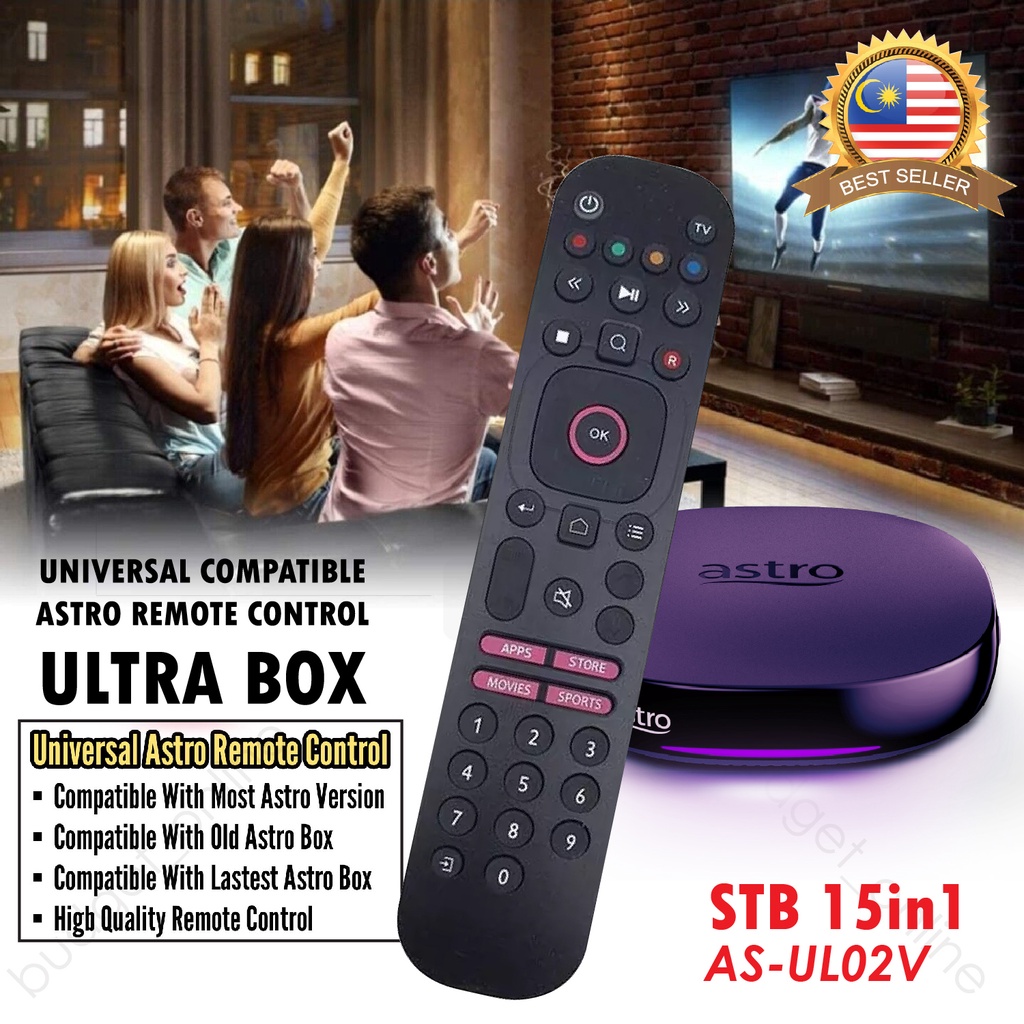 Replacement TV Remote Ultra Box UNIVERSAL SET UP BOX 15 in 1 / Alat ...