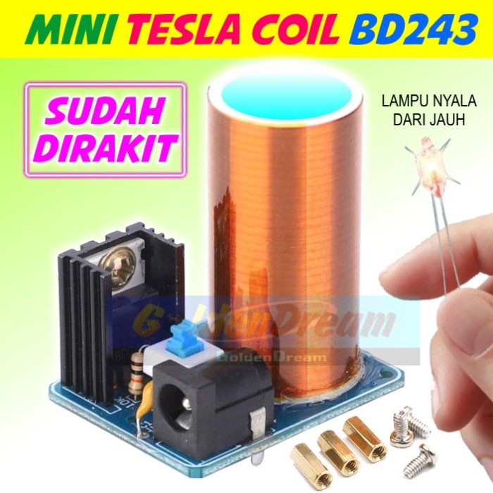 Mini Tesla Coil BD243 Energy Transmission Wireless Plasma Generator ...