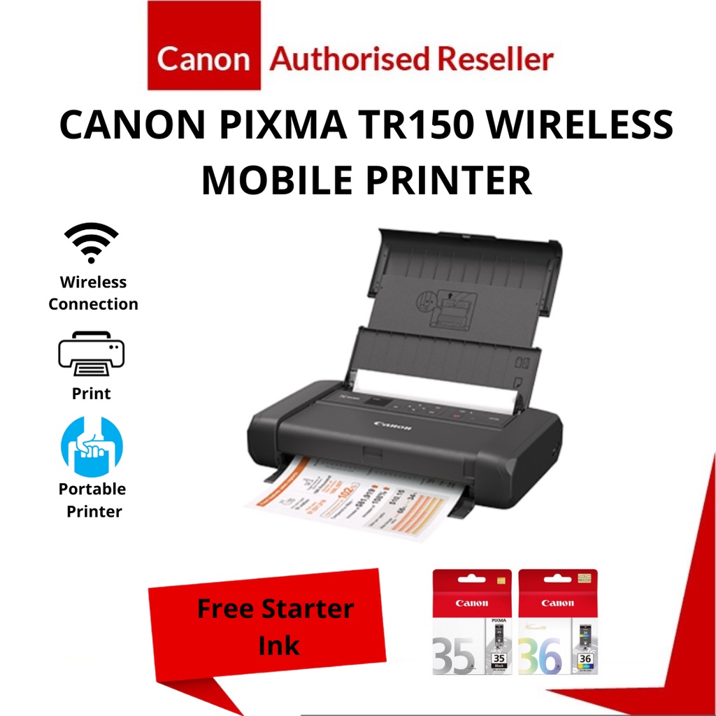 Canon PIXMA TR150 Single Function Wireless Mobile Printer With ...