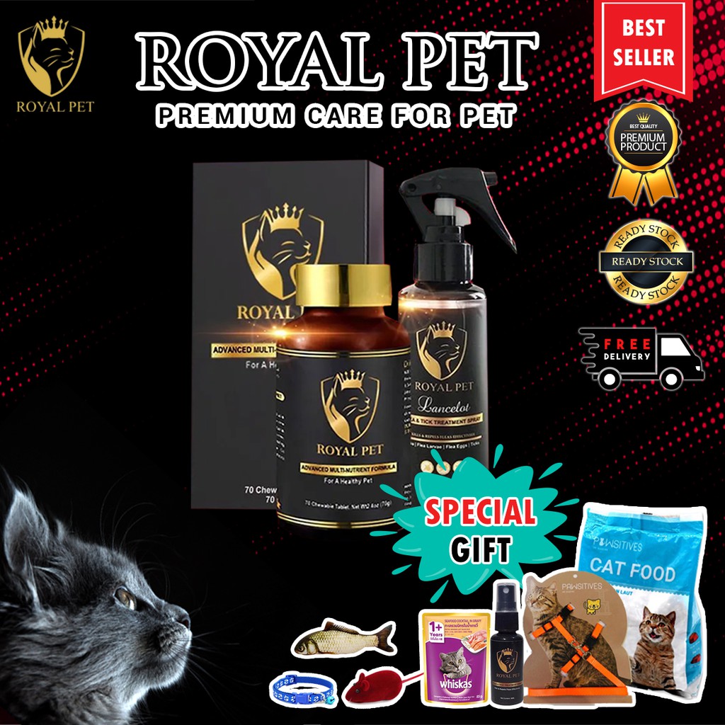 🔥 ROYALPET 🔥 VITAMIN KUCING , KUTU KUCING , GEMUK KUCING , superfood terbaik | Shopee Malaysia