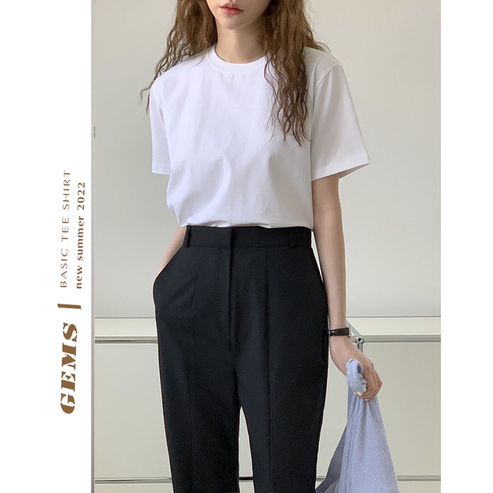 Medium plain basic T-shirt, super cute Korean style, soft dry cotton | Shopee Malaysia