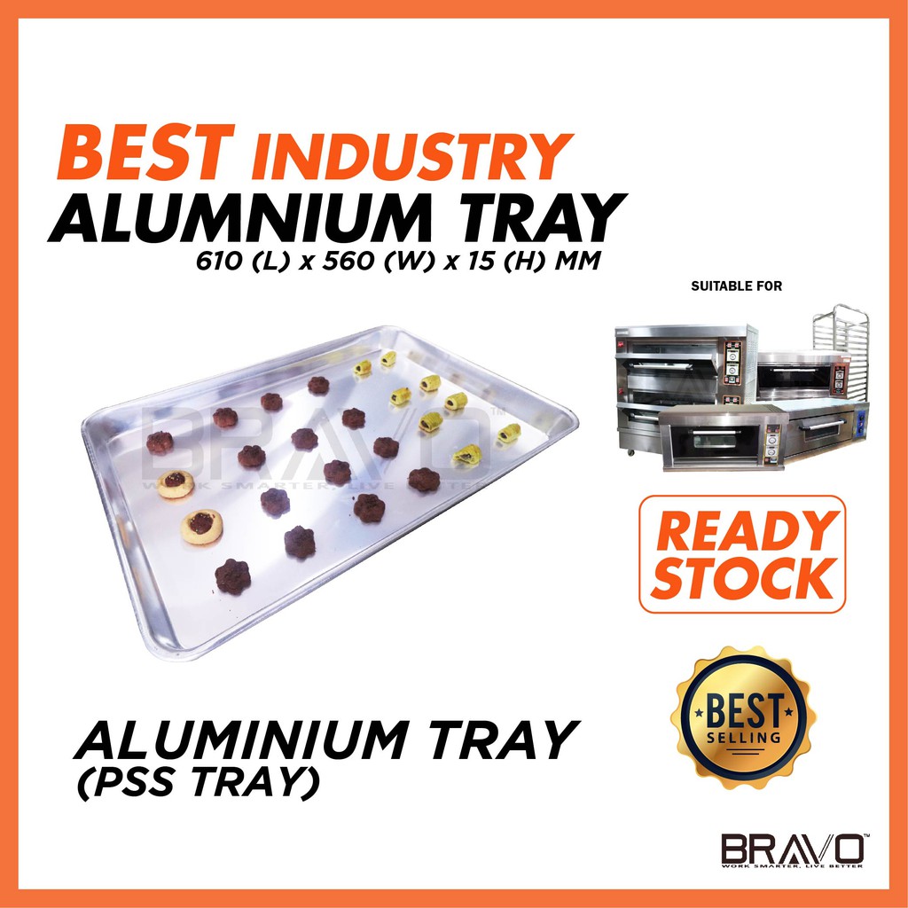 Bravo Aluminum Tray Industrial Baking Tray Oven Loyang Kek Empat Segi ...