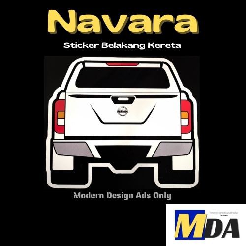 (NISSAN - Navara) Sticker of Car Backside, Sticker Belakang NISSAN ...