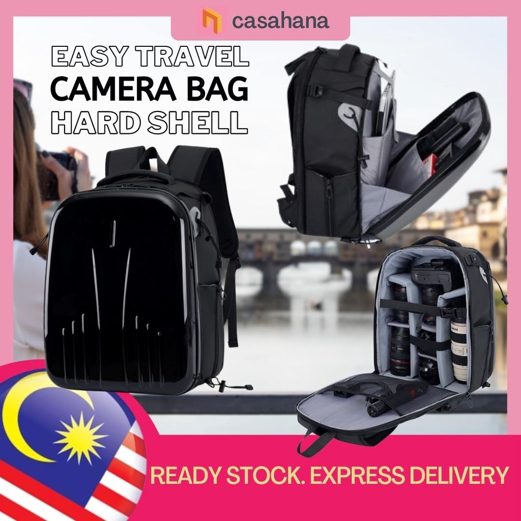 🔥READY STOCK🔥 Proocam Camera Laptop Backpack Hard Shell Camera Bag DSLR ...