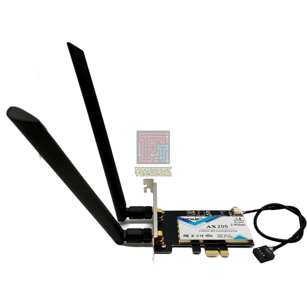 Intel WiFi 6 AX200 PCIe WiFi Card Dual Band 2.4GHz/5GHz 2.4Gbps with ...
