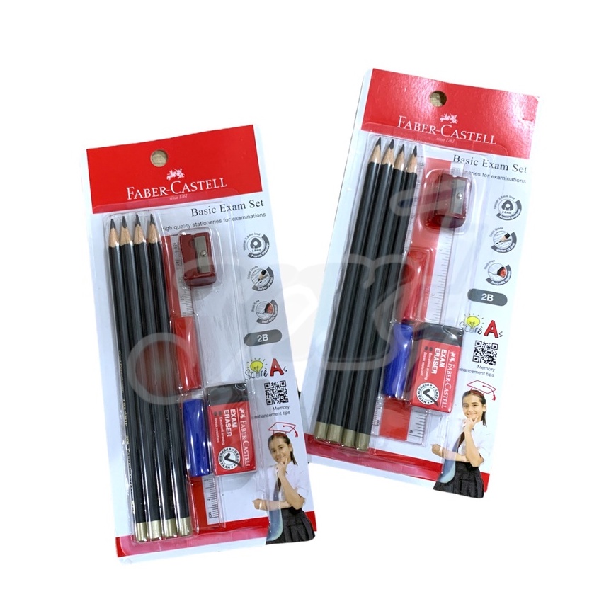 Faber-Castell 2B Pencil Basic Exam Set 212141 | Shopee Malaysia