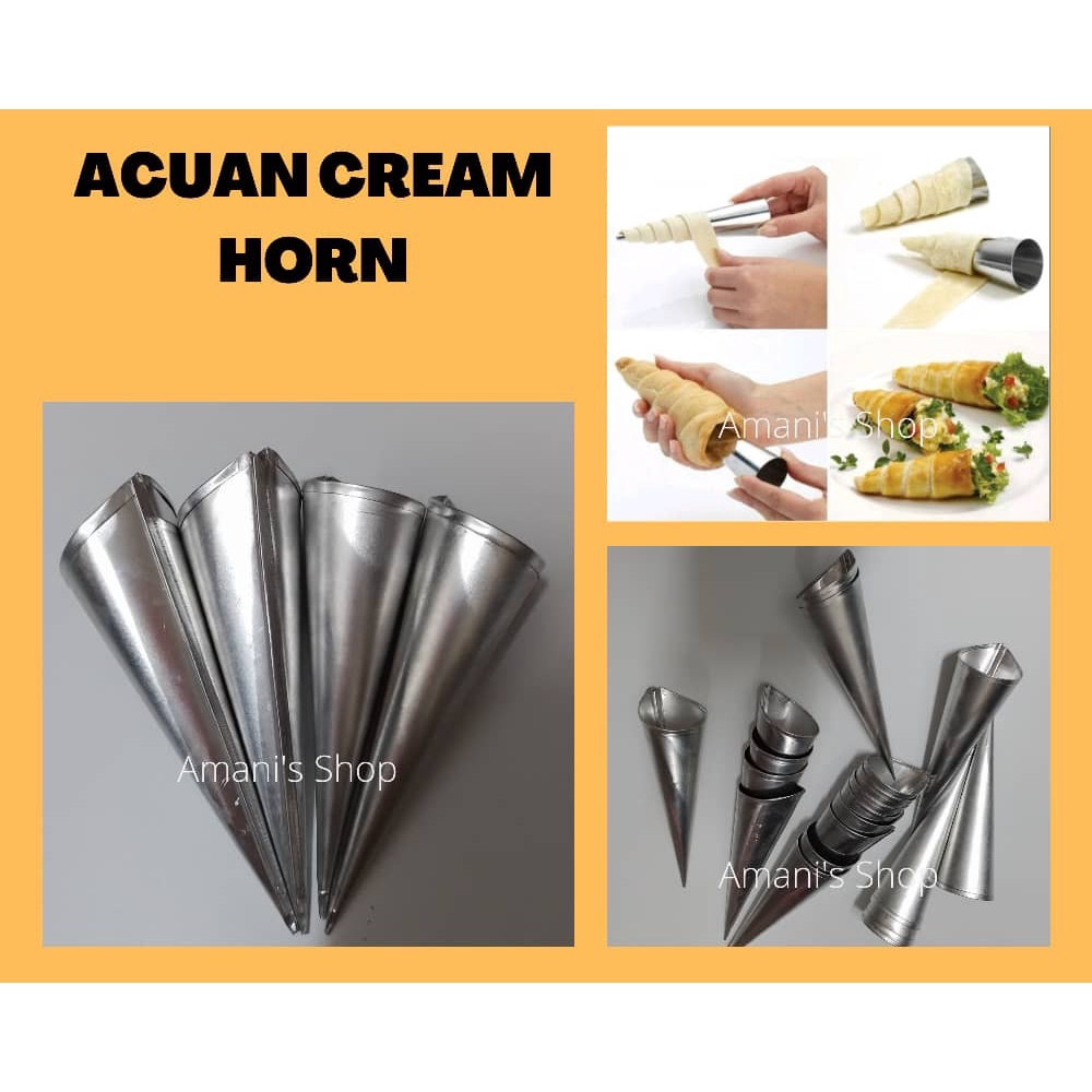Cream Horn Mould Acuan Cream Horn Cream Horn Cone Mold Spiral Cone ...