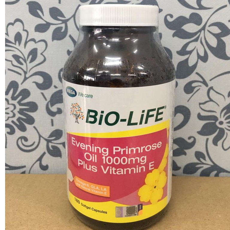 BIO-LIFE EVENING PRIMROSE OIL 1000MG PLUS VITAMIN E SOFTGEL CAPSULES ...