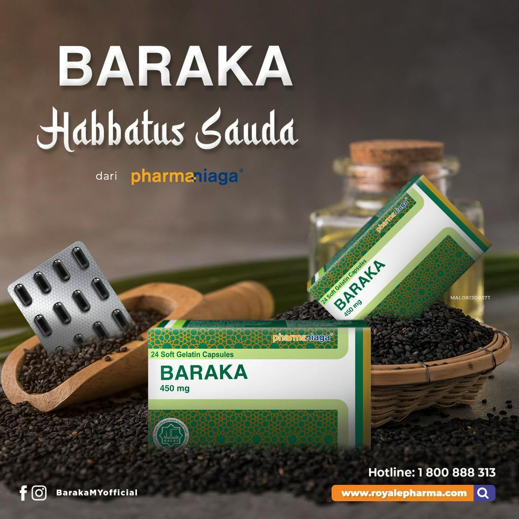 ORIGINAL BARAKA 450MG-HABBATUS SAUDA CAPSULE 24'S-IMMUNITY | Shopee ...