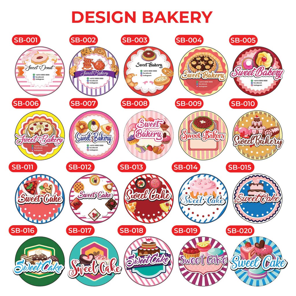 1 JAM SIAP STIKER LABEL PRODUK SIAP CEPAT (COOKIES & BAKERY) | Shopee ...
