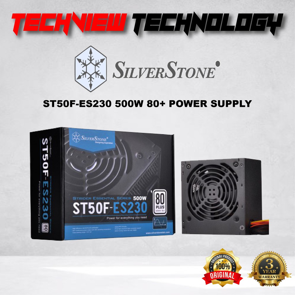 SILVERSTONE ST50F-ES230 500W 80+ POWER SUPPLY | Shopee Malaysia