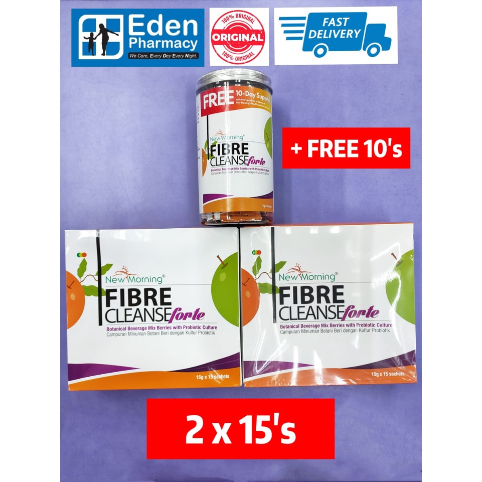 New Morning FibreCleanse Forte ( Twinpack : 2 x 15's + FREE 10's ...