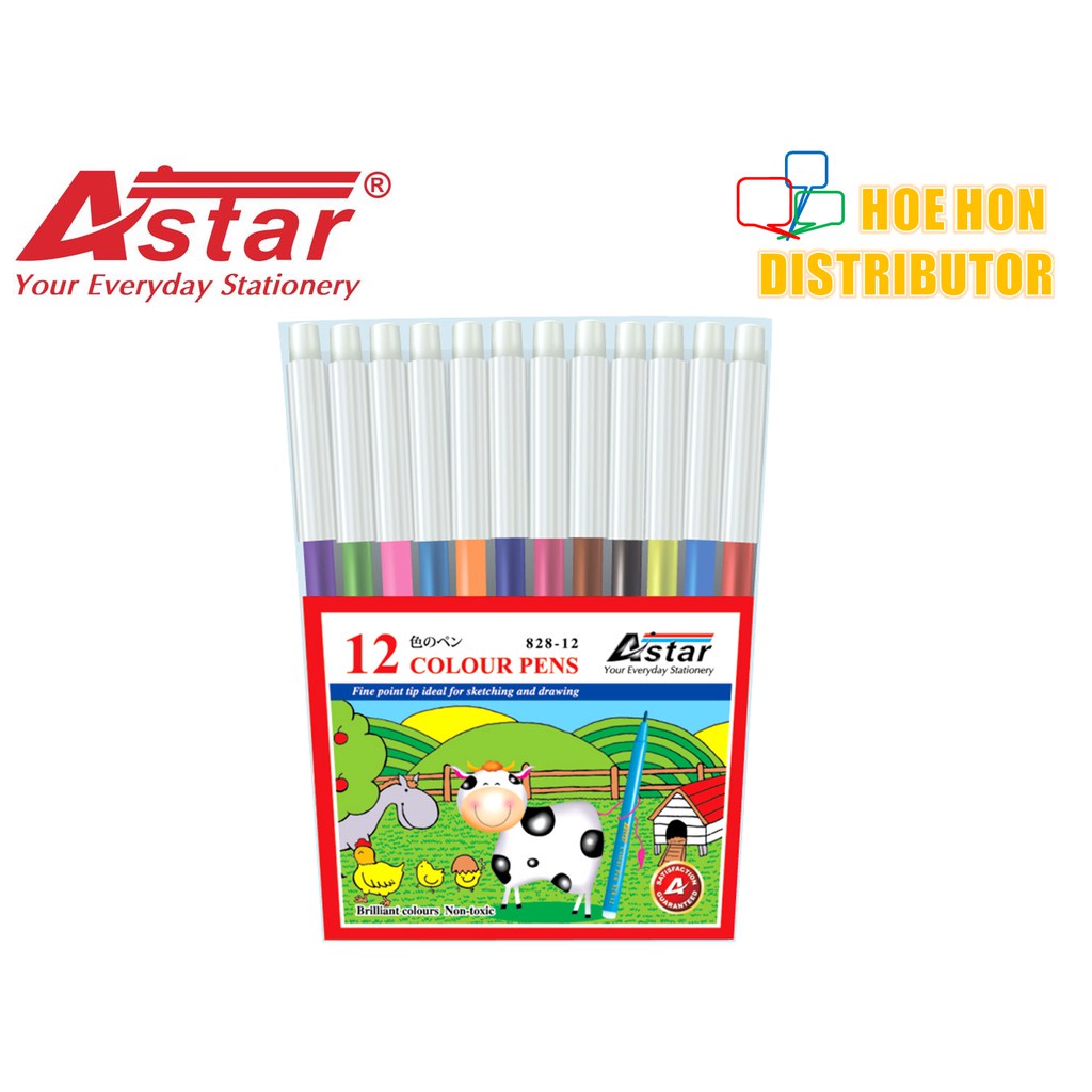 Astar Magic Color / Colour Fiber Tip Pen 12 Color | Shopee Malaysia