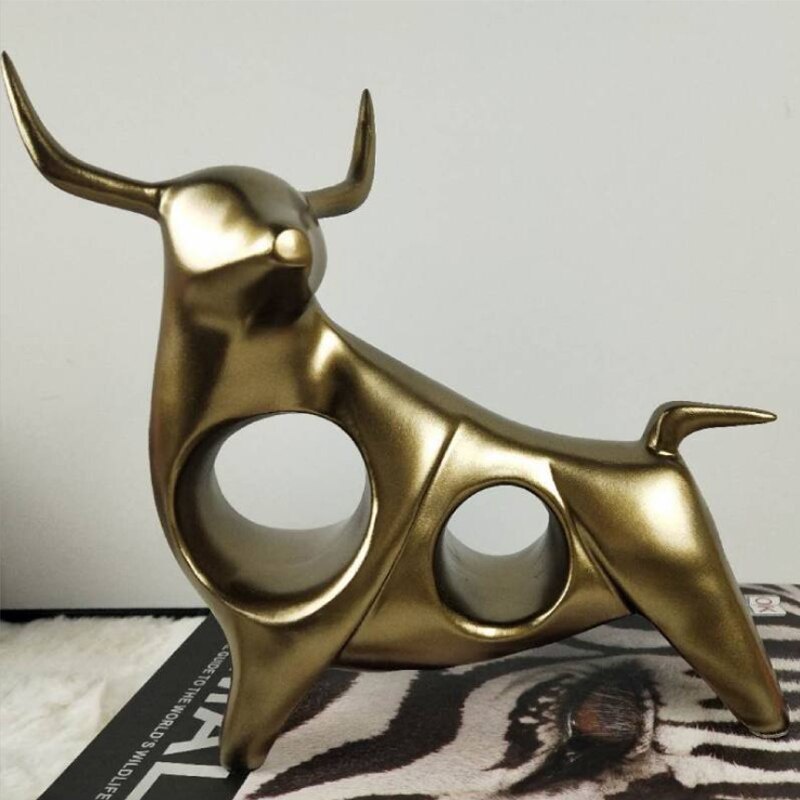 Resin bull decorations bull sculpture bull ornaments cow ornament bull ...
