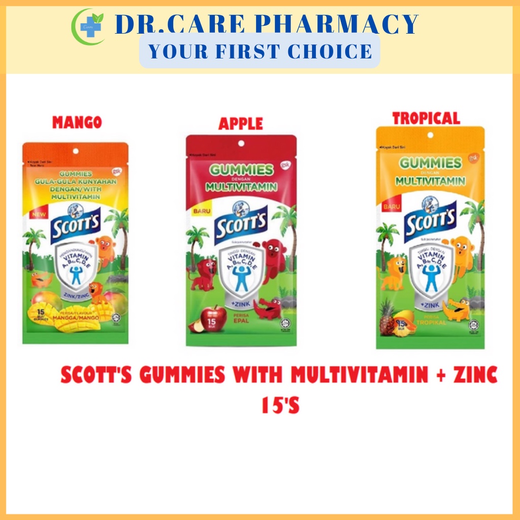 SCOTT'S MULTIVITAMIN GUMMIES - 3 FLAVORS (15'S) | Shopee Malaysia