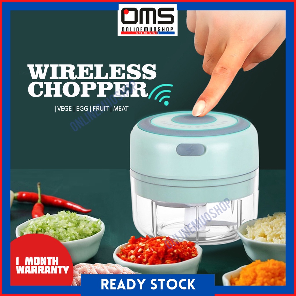 Wireless Garlic Chopper Electric Mini Food Processor Ginger Mincer Food ...