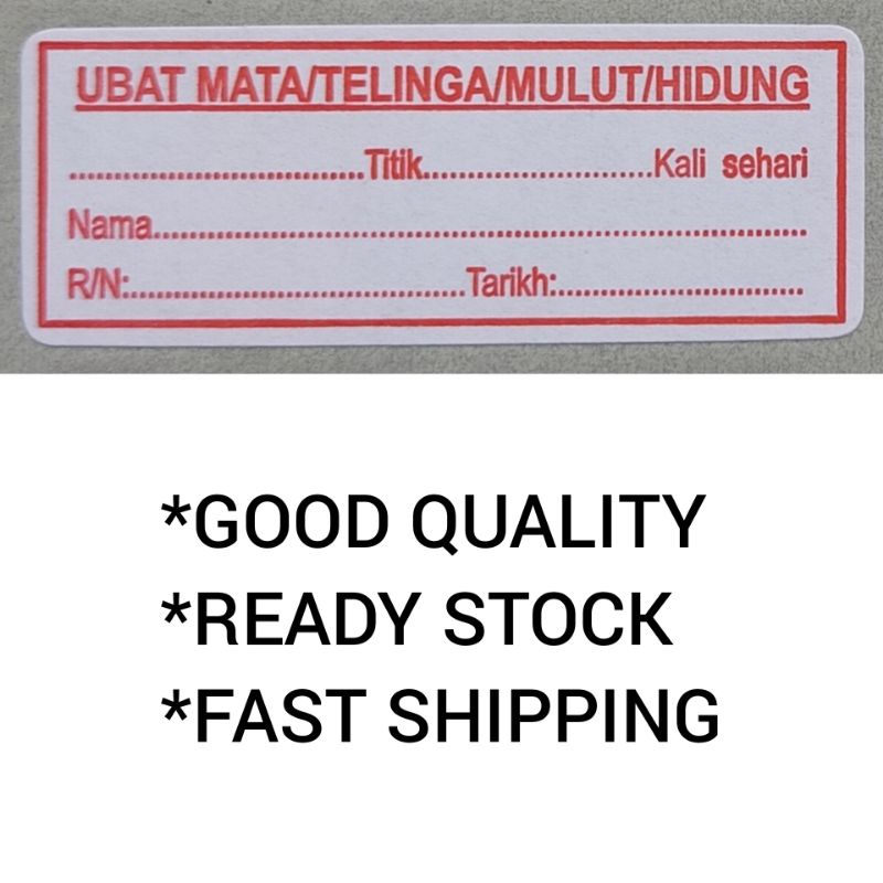 100pcs ENT Medical Sticker/Label (Ready Stock) | Shopee Malaysia