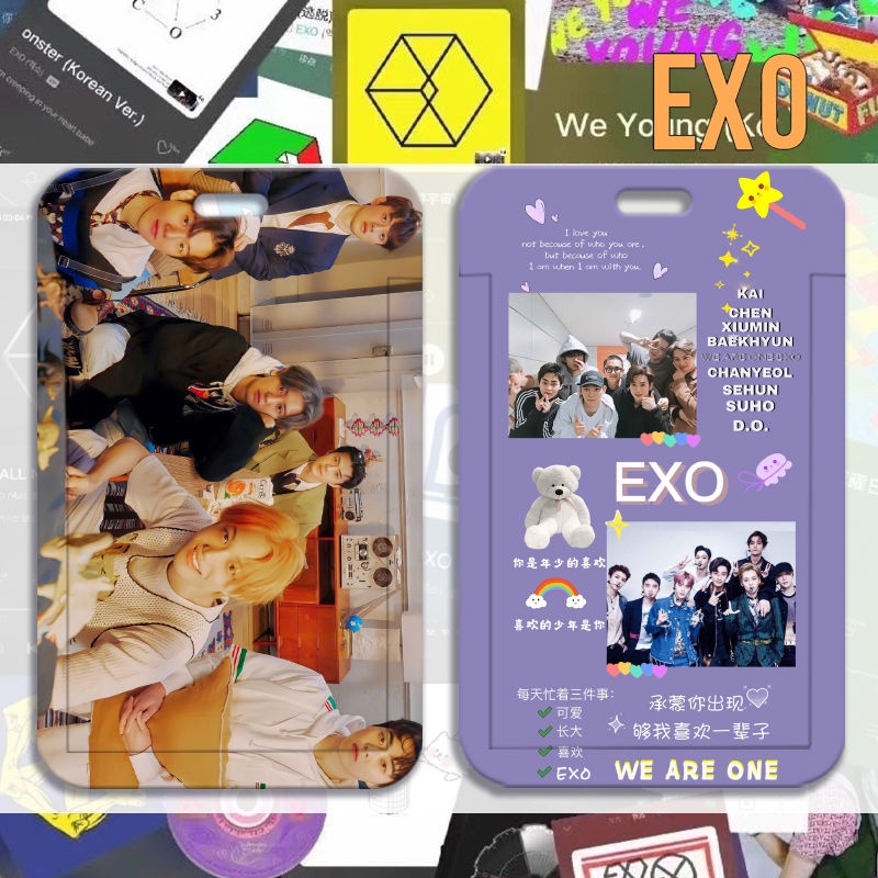 K-pop EXO Student Campus Meal Card ID Card Holder Bank Card Business ...