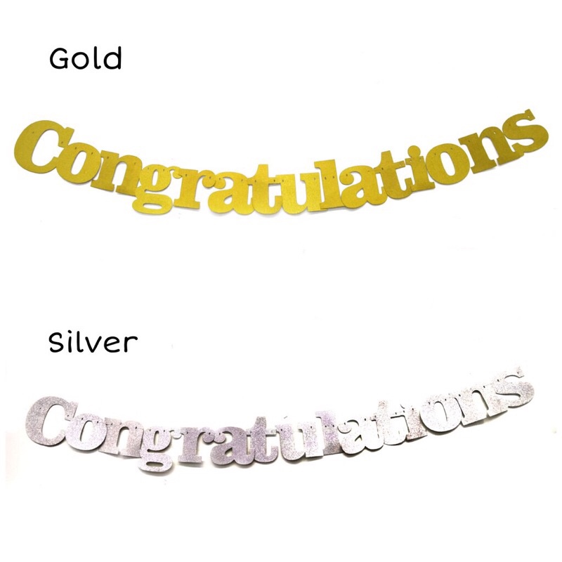 READY STOCK - Congratulations shinny banner tahniah congratulation ...