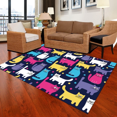 Cute Cartoon Animal Cat Floor Mat (MULTI-A) | Shopee Malaysia
