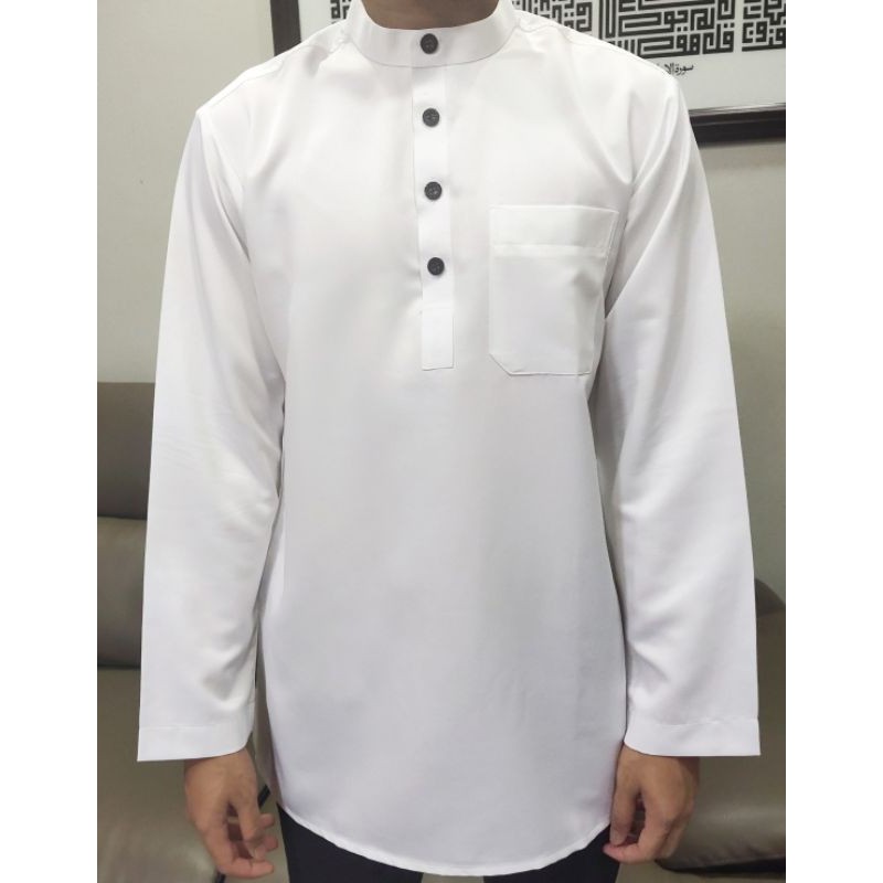 Kurta moden/slim fit dewasa PUTIH/WHITE(XS-2XL) | Shopee Malaysia
