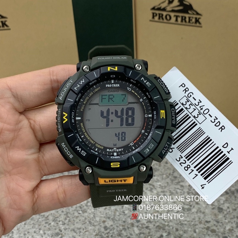 100% ORIGINAL CASIO PROTREK PRG-340-1/PRG-340-3 solar-powered | Shopee Malaysia