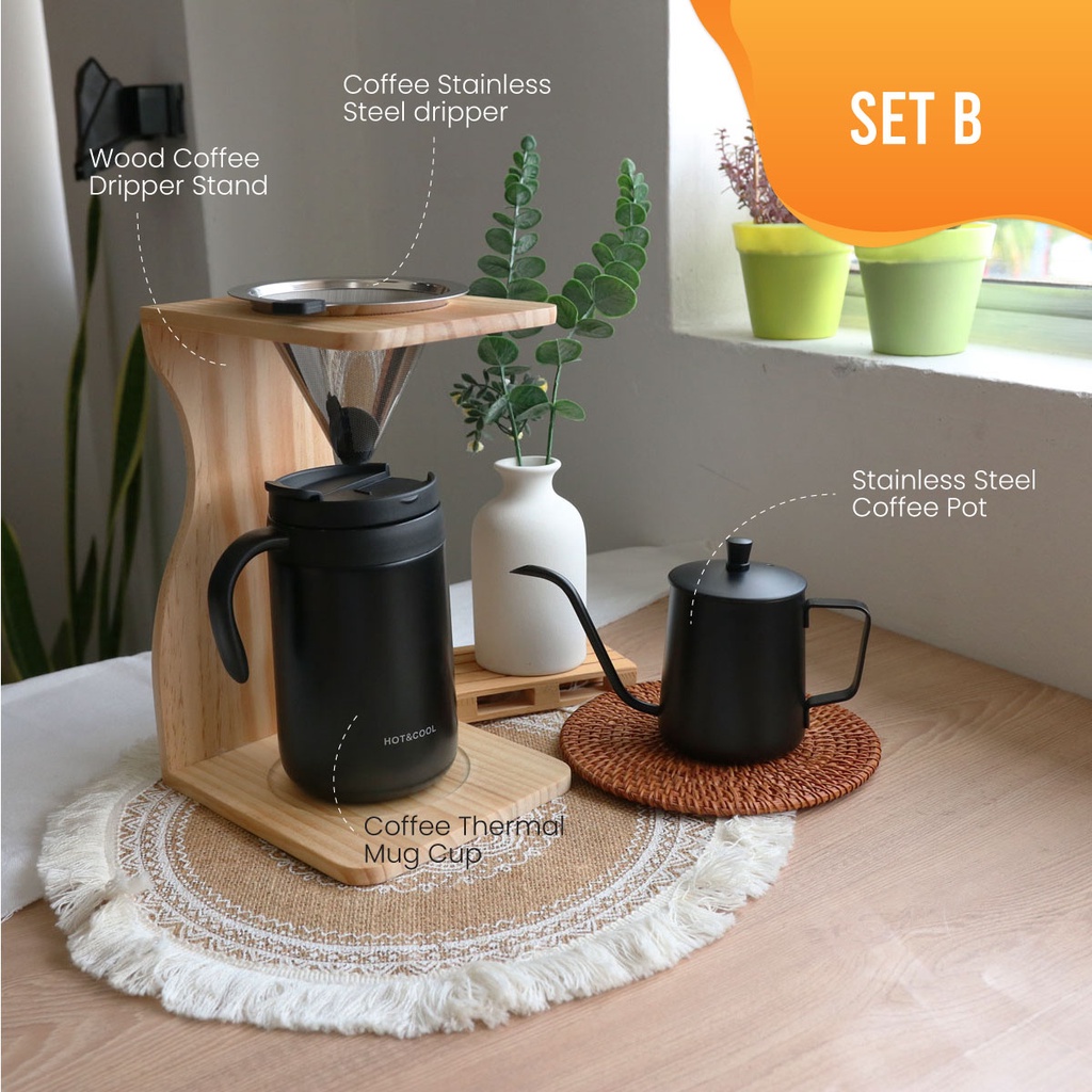 【Hand Brew & Drip】Giselle Hand Pour Over Glass/Stainless Steel Coffee ...