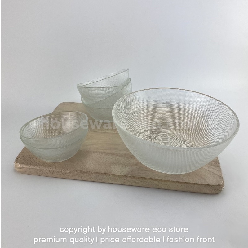 Translucent Design Glass Bowl Salad Bowl Storages Tableware Kitchenware ...