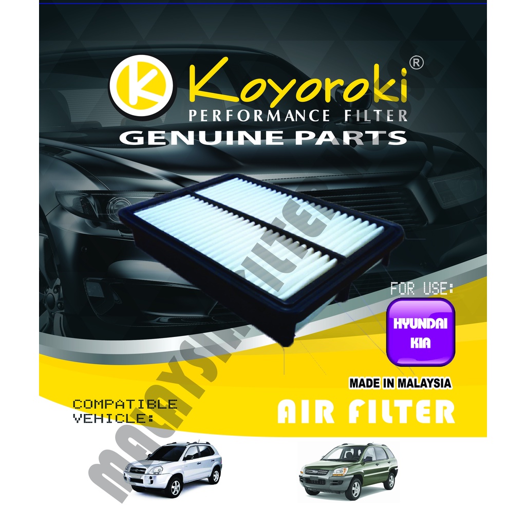 HYUNDAI KIA TUCSON(JM) SPORTAGE(JE) PENAPIS AIR FILTER RHY-08000-P RKI ...