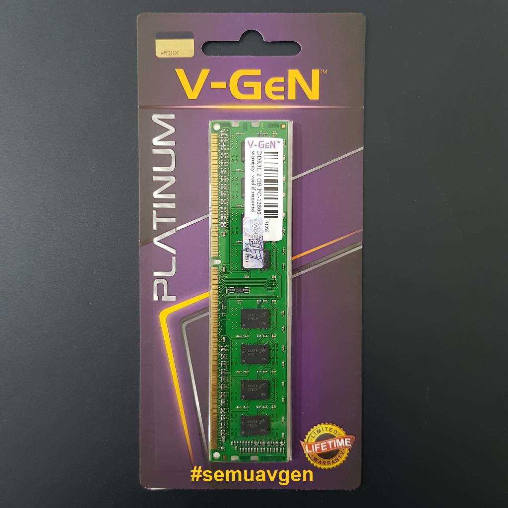 Ddr3 2GB PC-12800/1600Mhz RAM PC / Computer V-GeN Longdimm DDR3L 2GB ...
